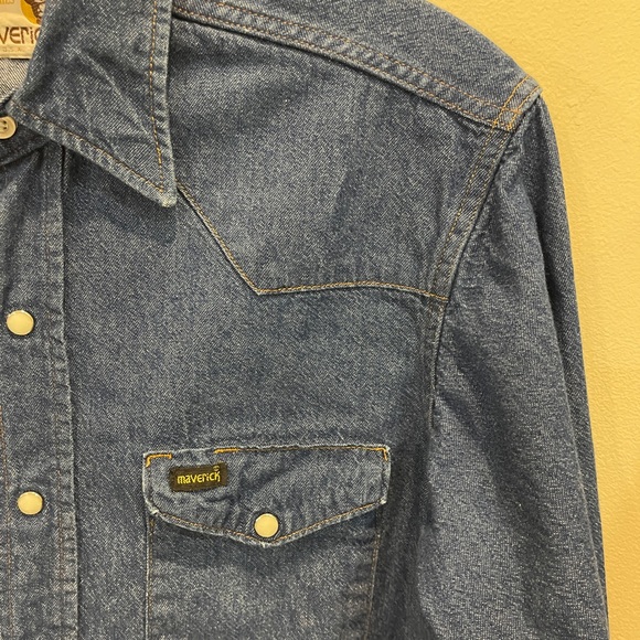 Maverick | Shirts | Vtg Maverick Denim Long Tails Western Shirt | Poshmark